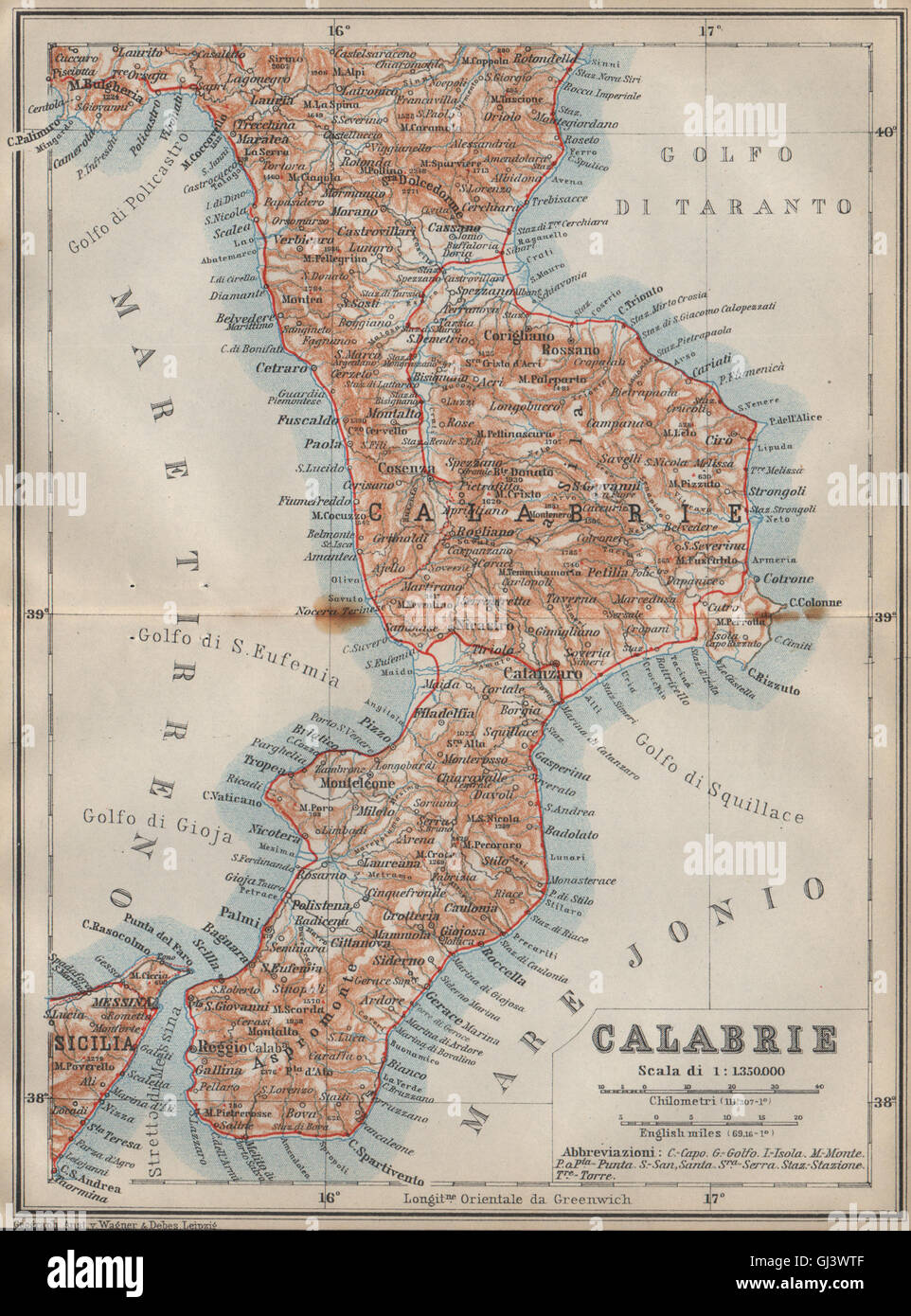 Mappa calabria Banque de photographies et d’images à haute résolution ...