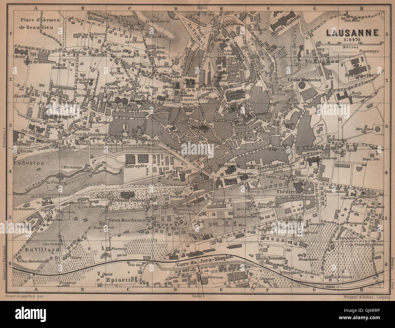 Lausanne map Banque de photographies et d’images à haute résolution - Alamy