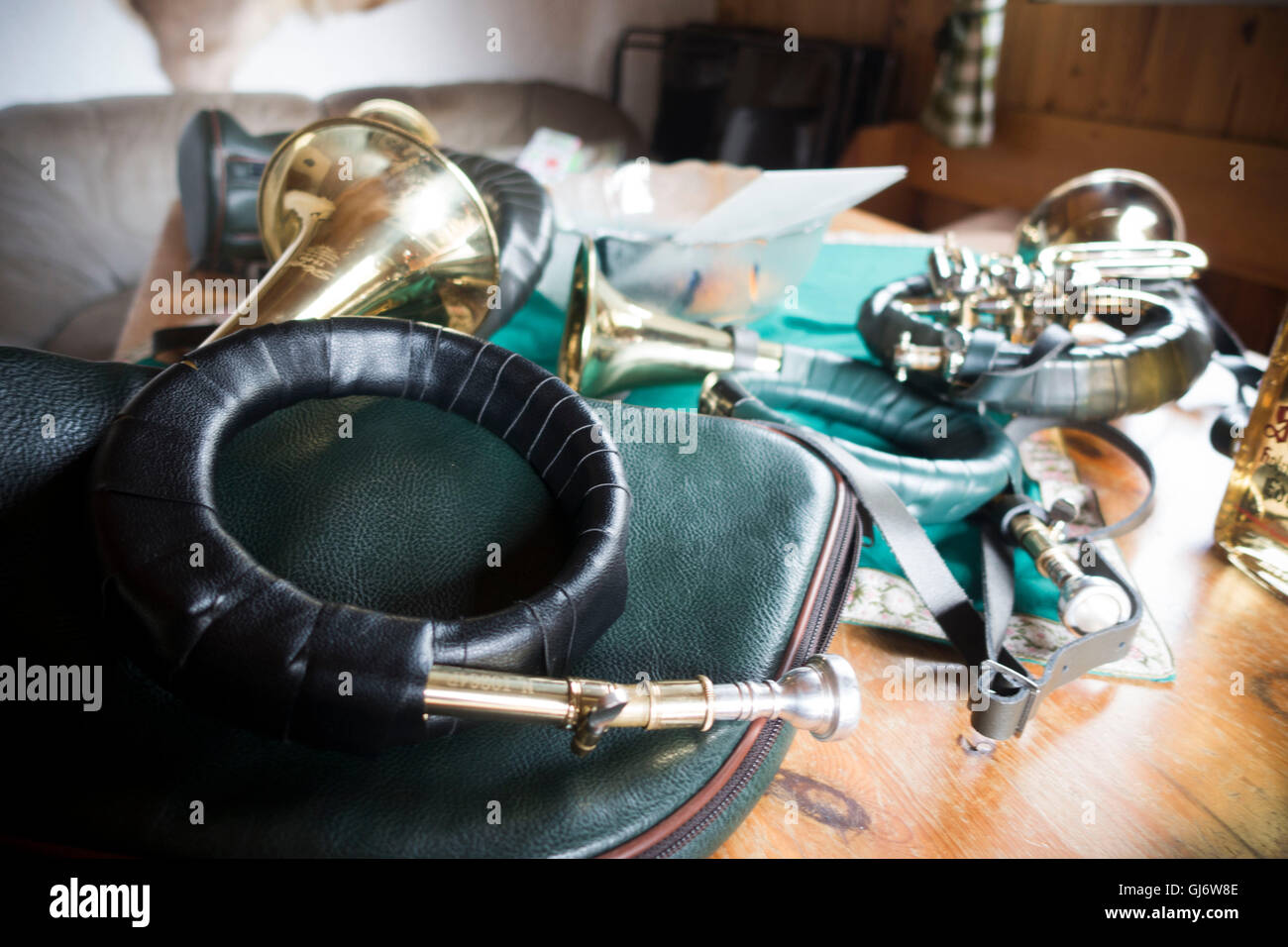 Clairon des chasseurs Banque de photographies et d’images à haute ...