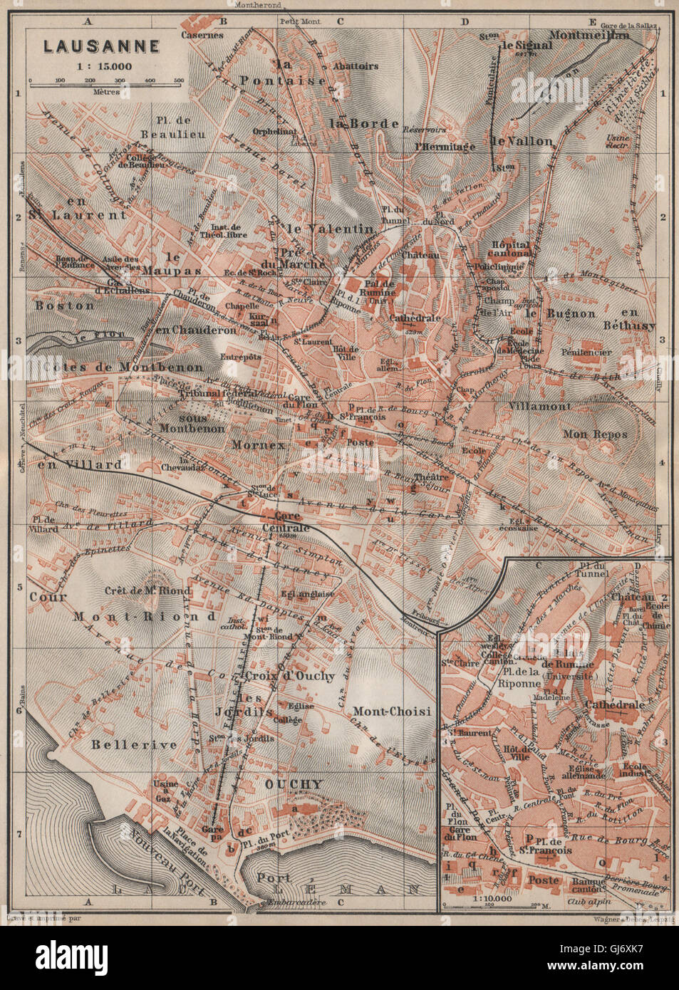 Lausanne map Banque de photographies et d’images à haute résolution - Alamy