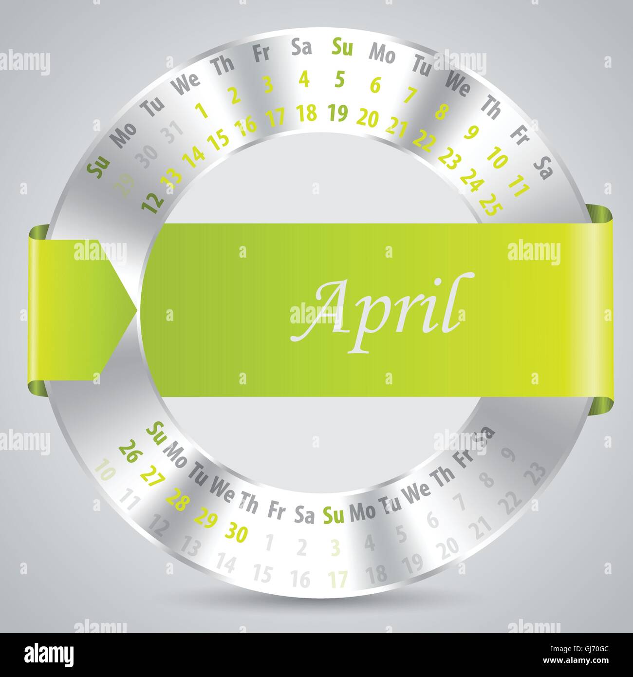 Calendrier avril Banque d'images vectorielles - Alamy