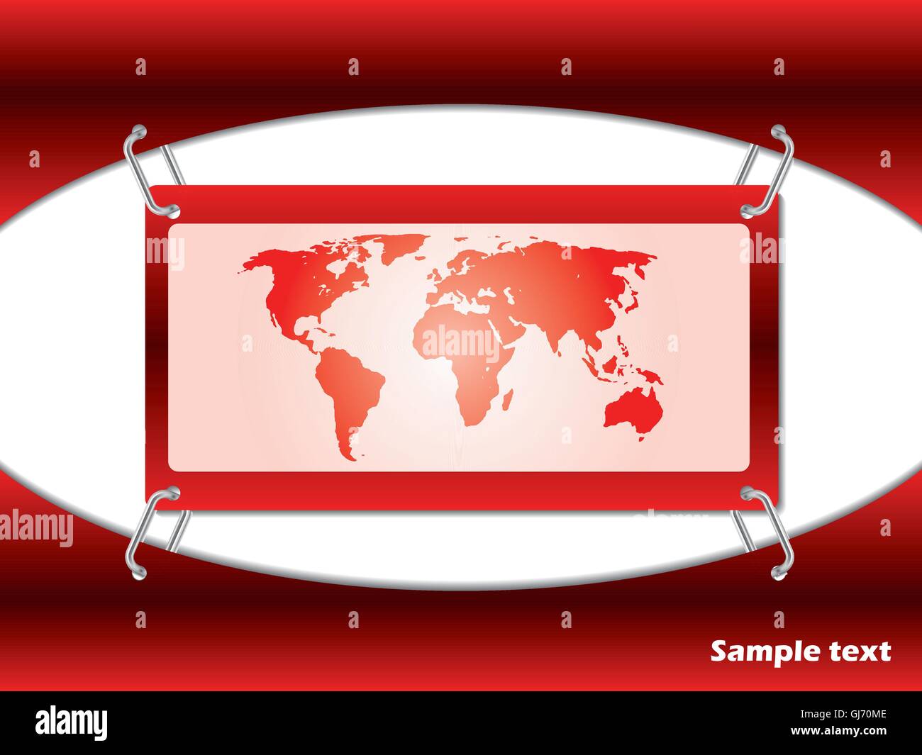 Carte de la carte rouge Image Vectorielle Stock - Alamy