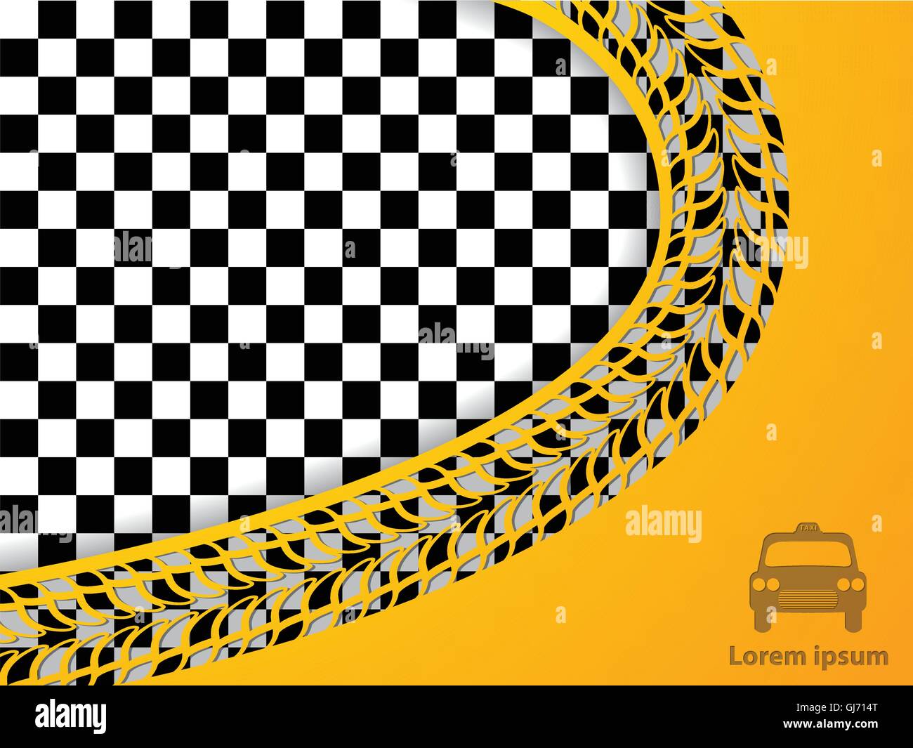 Checkered taxi background design tire Banque de photographies et d ...