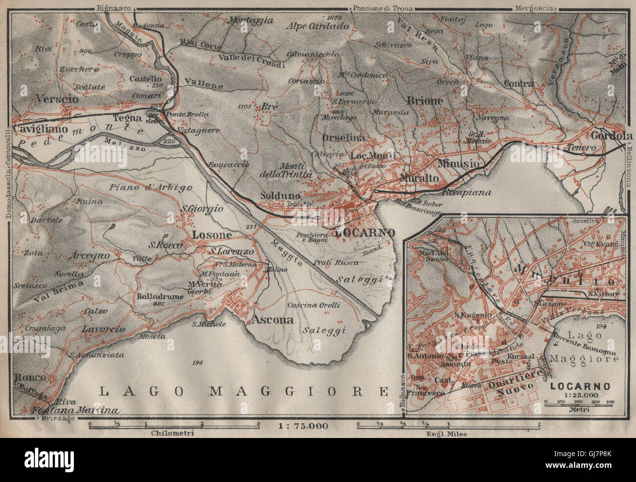 Zone de Locarno. Losone Gordola Lugano Brione. Switzerland Suisse ...