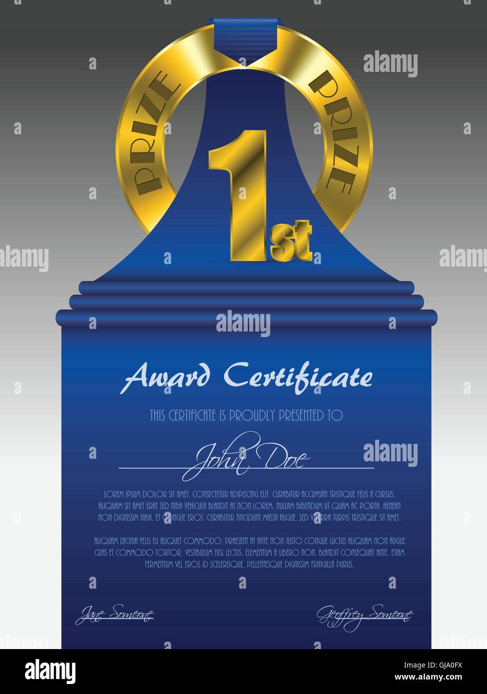 1st place certificate Banque de photographies et d’images à haute ...
