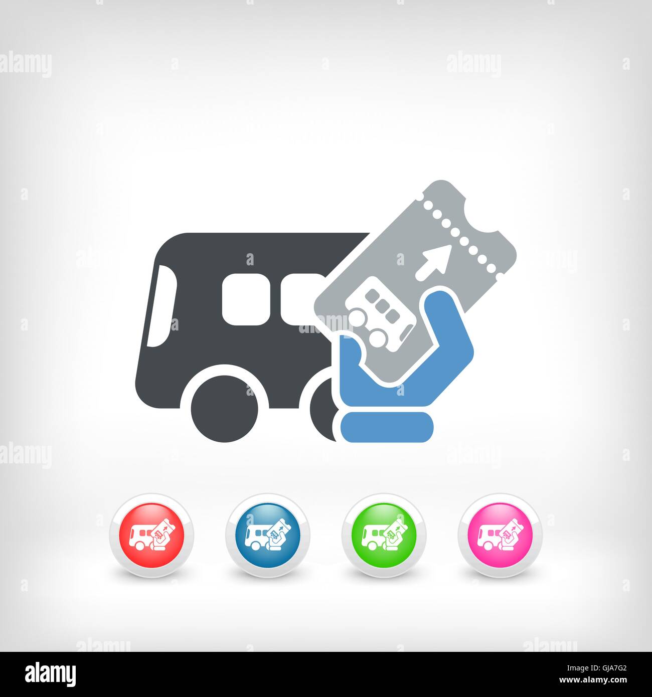 Ticket de bus Banque d'images vectorielles - Alamy