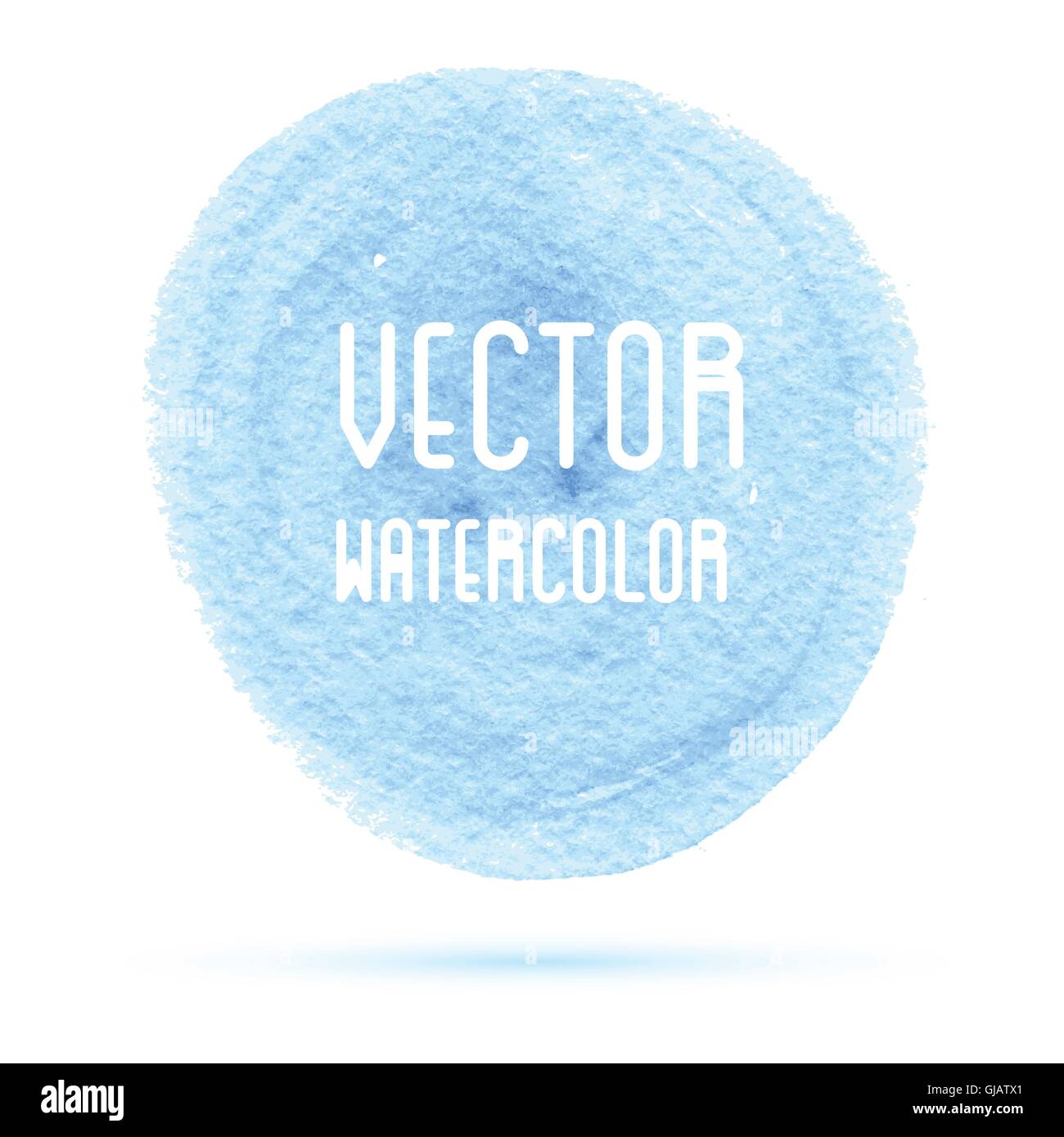 Tache d'aquarelle bleu isolé sur fond blanc. Vector illustration Image ...
