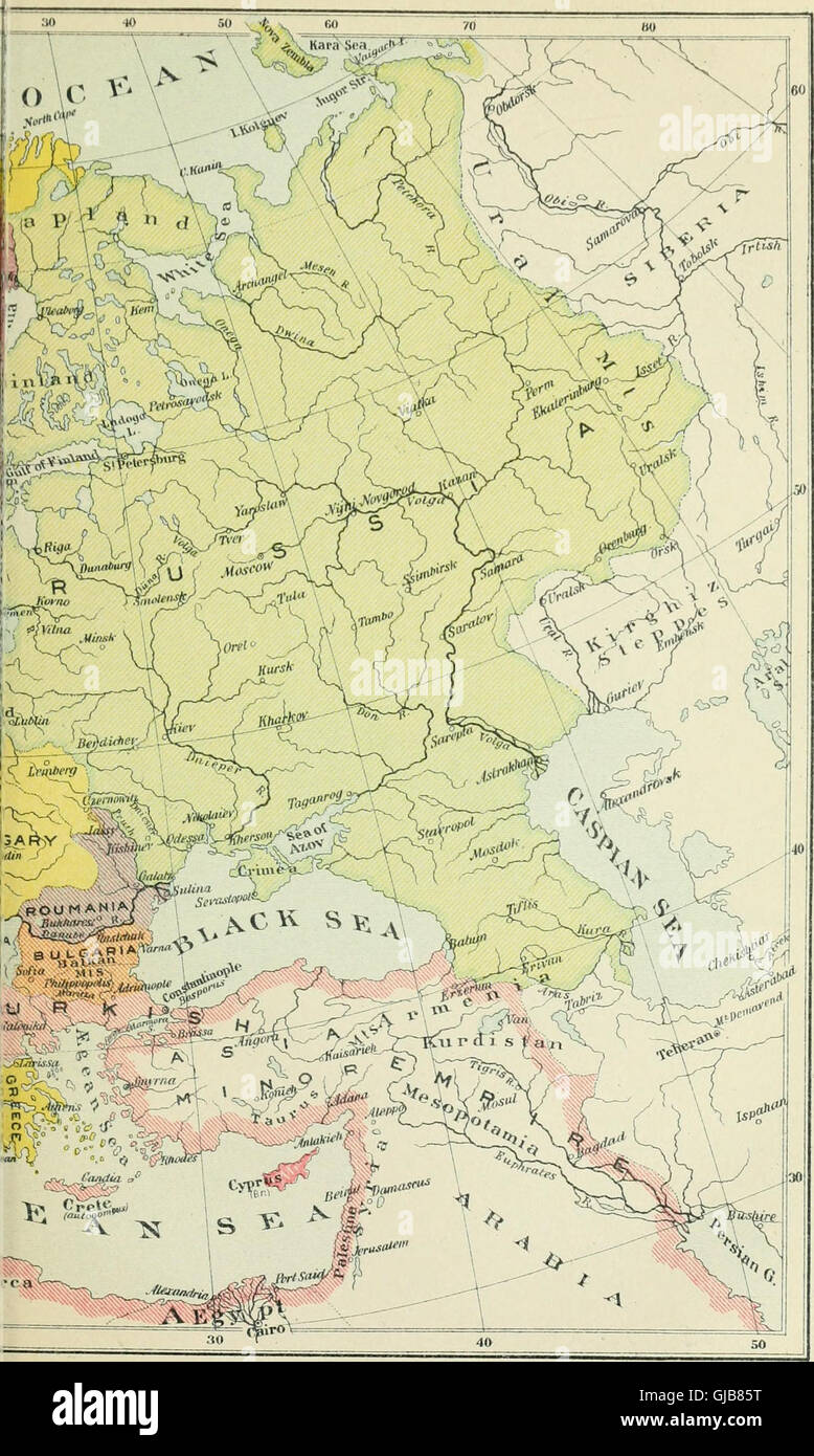 Europe europe 1910 antique map Banque de photographies et d’images à ...