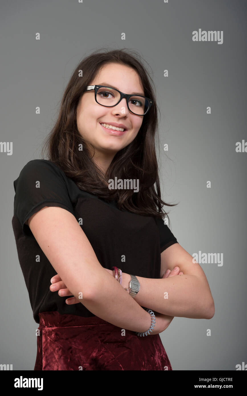 Portrait de jeune fille de 14 ans Banque de photographies et d’images à ...