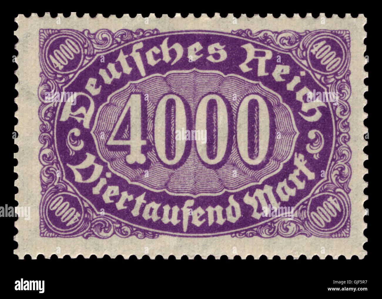 Le timbre DR 1922 255 Ziffern im Queroval présente un design unique ...