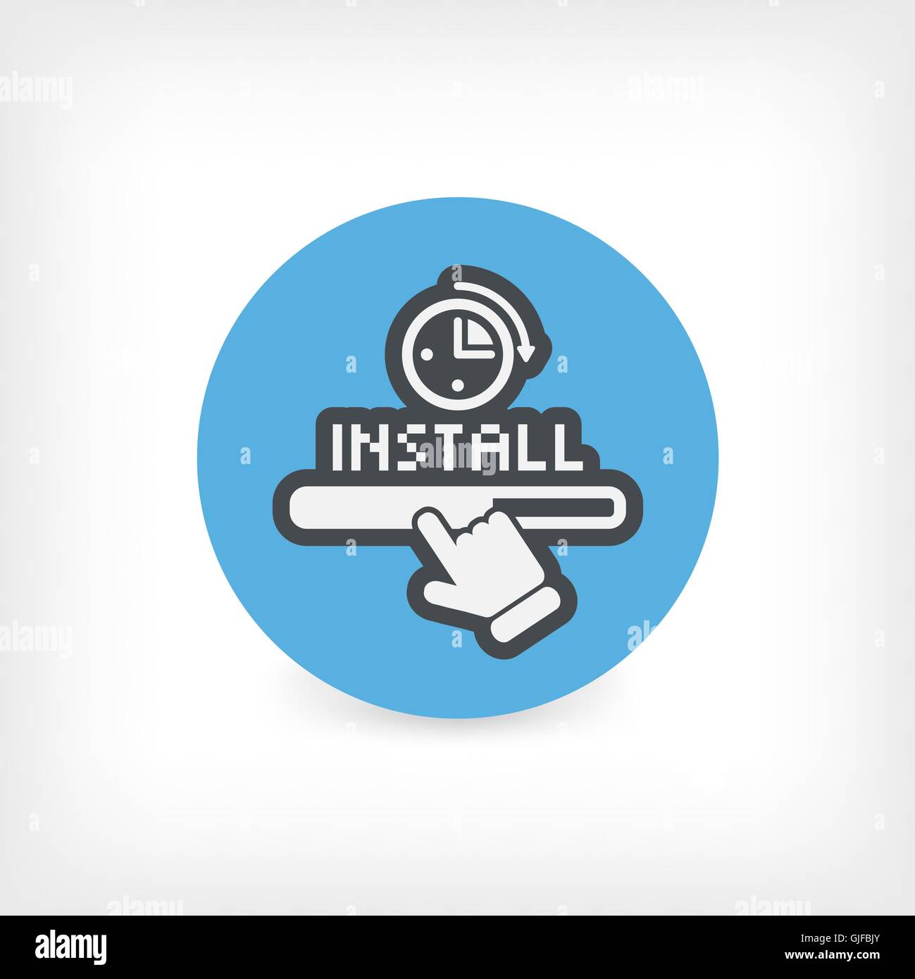 Processus d'installation rapide Banque d'images vectorielles - Alamy