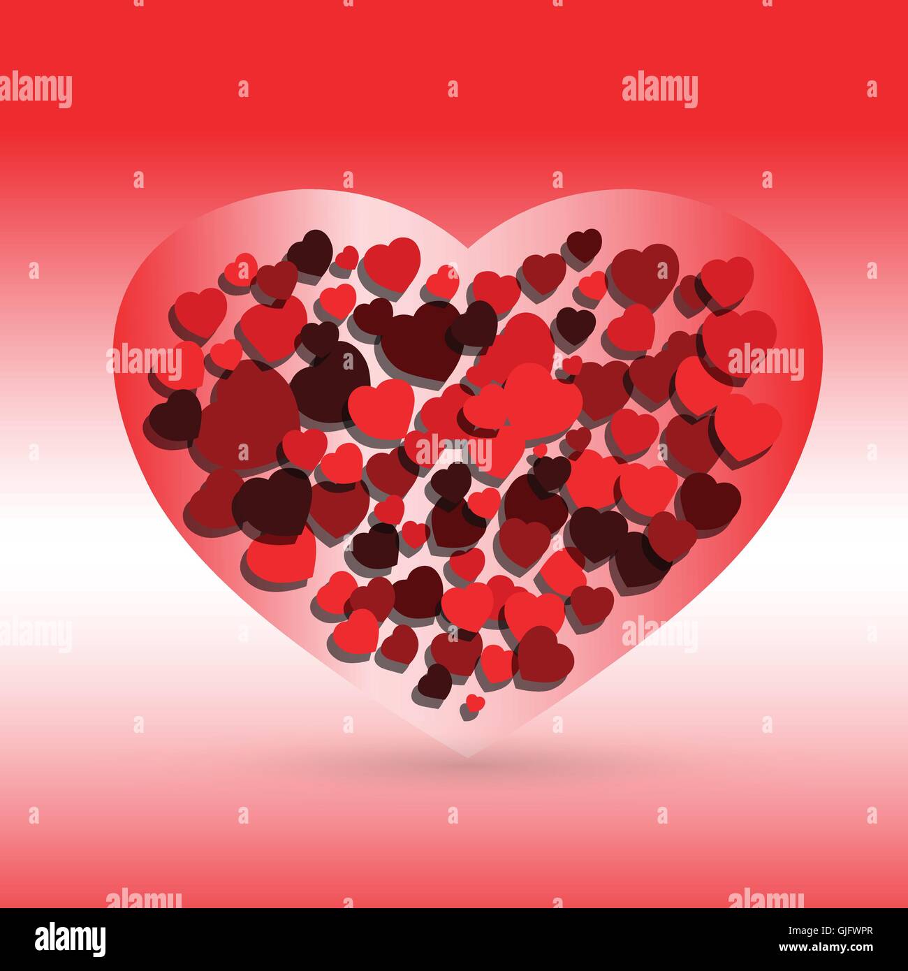 Coeur rouge symbole d'amour abstract background illustration ...