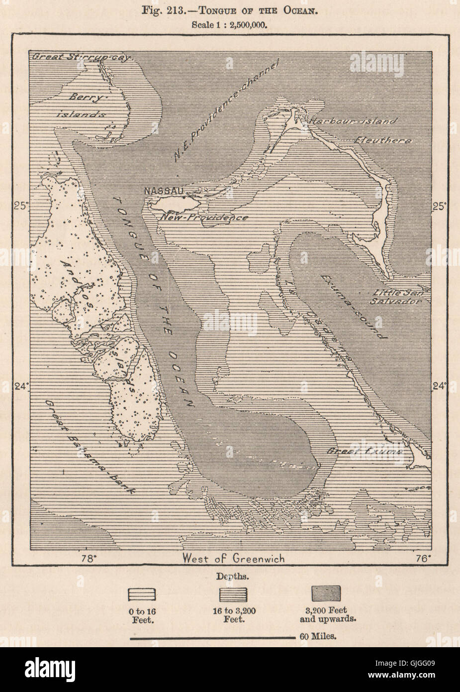 Antique map of bahamas Banque de photographies et d’images à haute ...