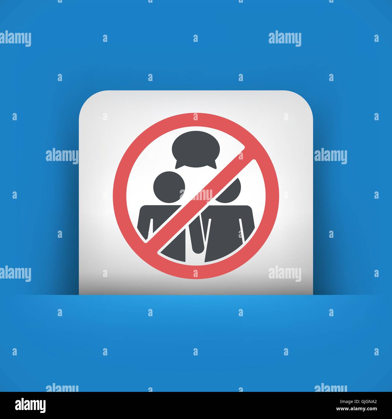 Interdit de parler Banque d'images vectorielles - Alamy