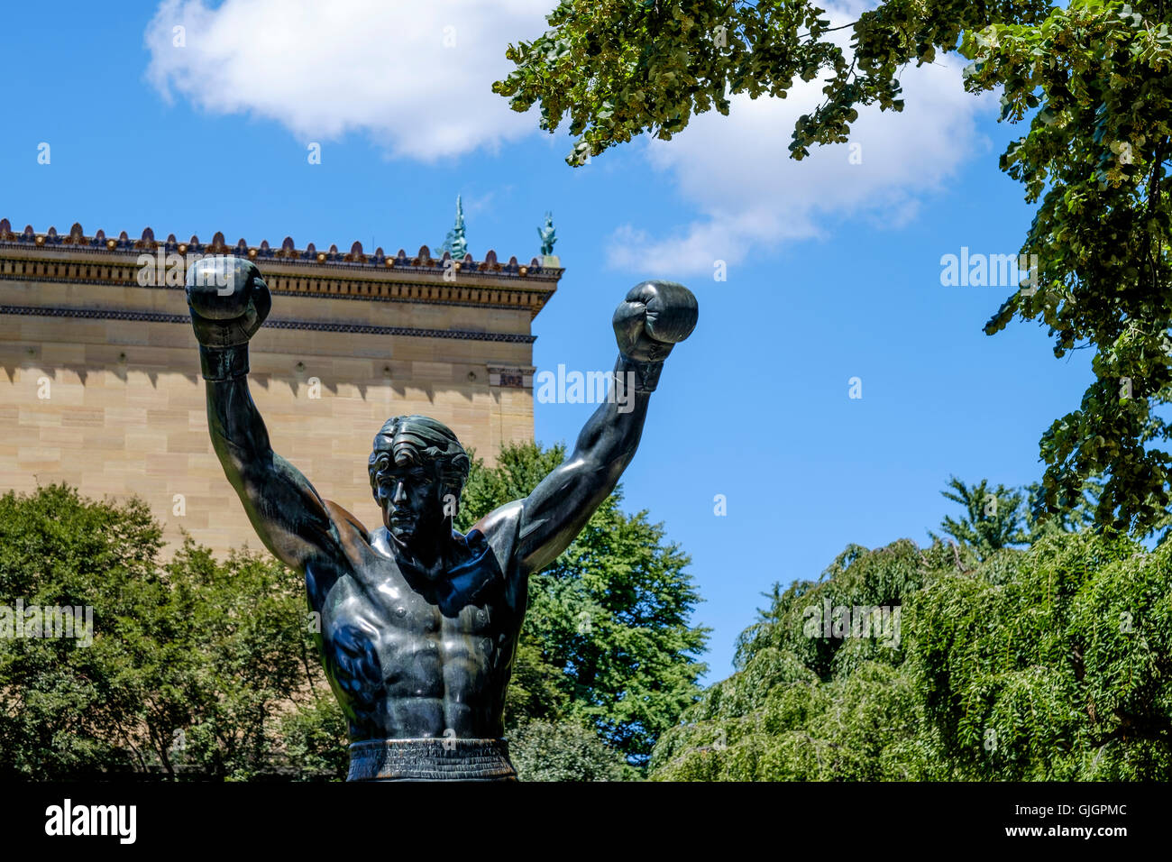 La statue de bronze de Sylvester Stallone comme Rocky Balboa en dehors ...
