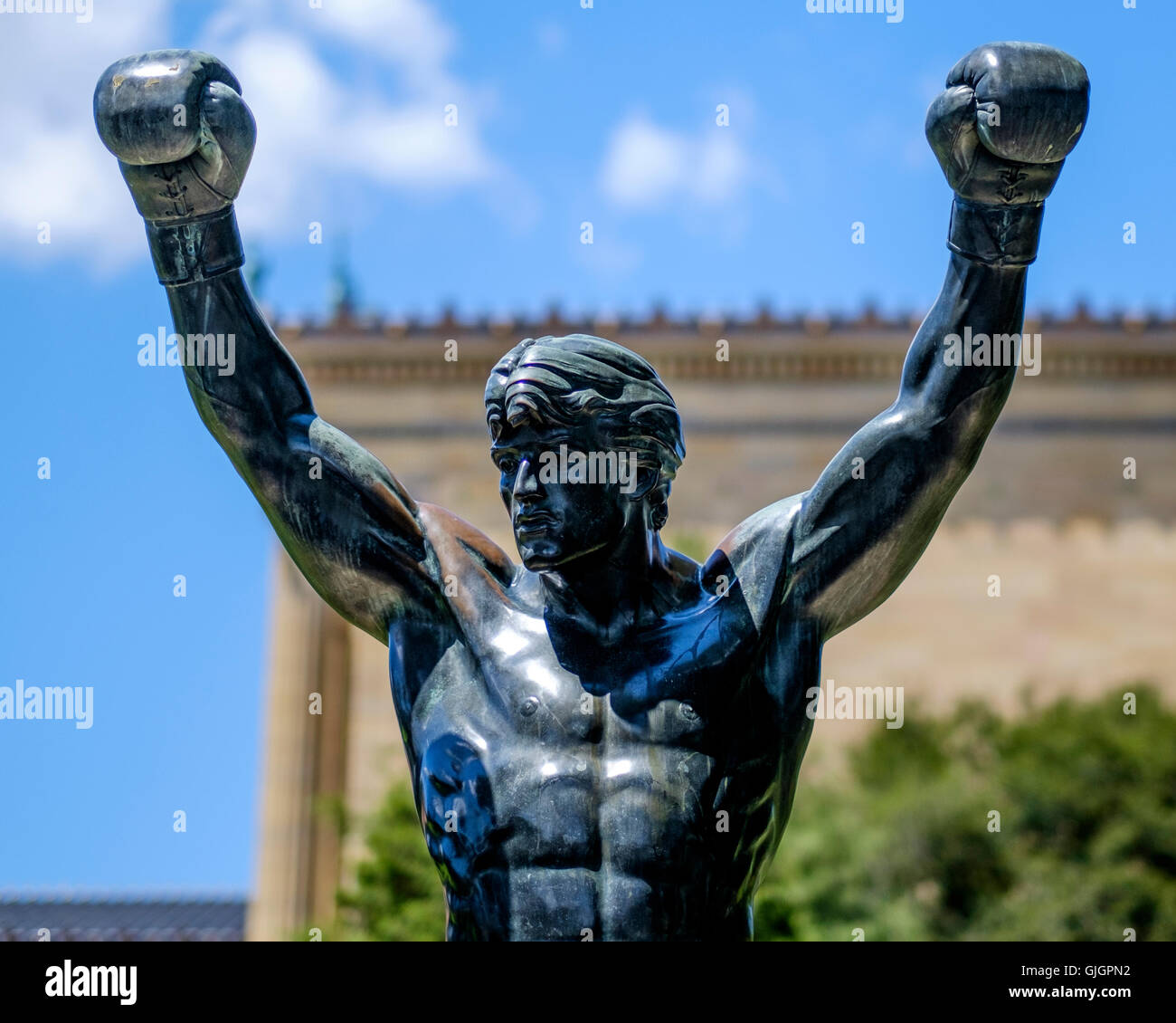 La statue de bronze de Sylvester Stallone comme Rocky Balboa en dehors ...