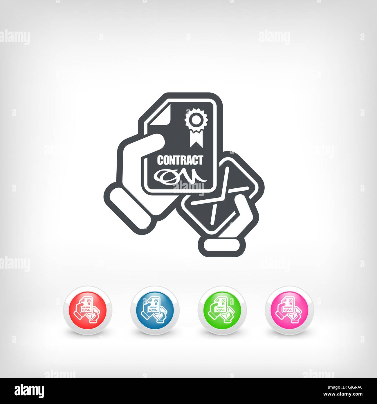 Contrat symbole Banque d'images vectorielles - Alamy