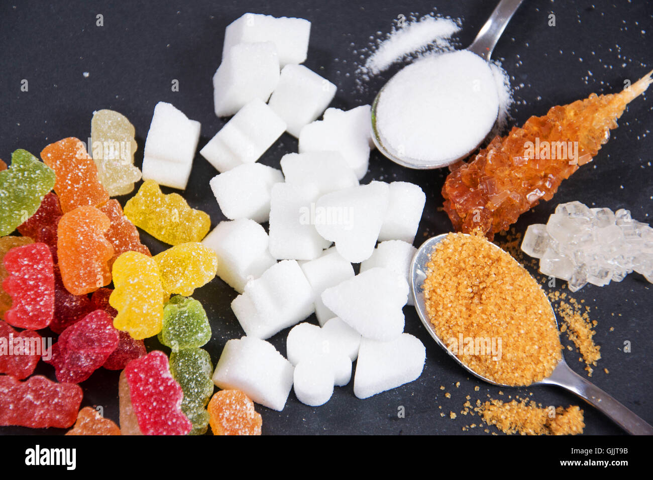 Différents types de sucre Photo Stock - Alamy