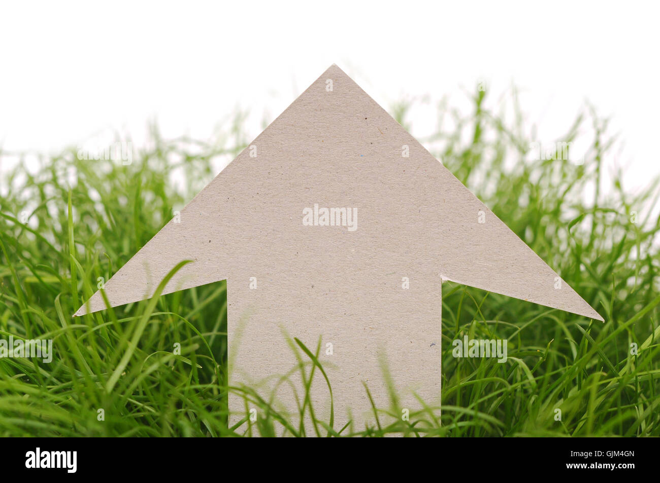 Up Arrow On Cardboard Banque d'image et photos - Alamy