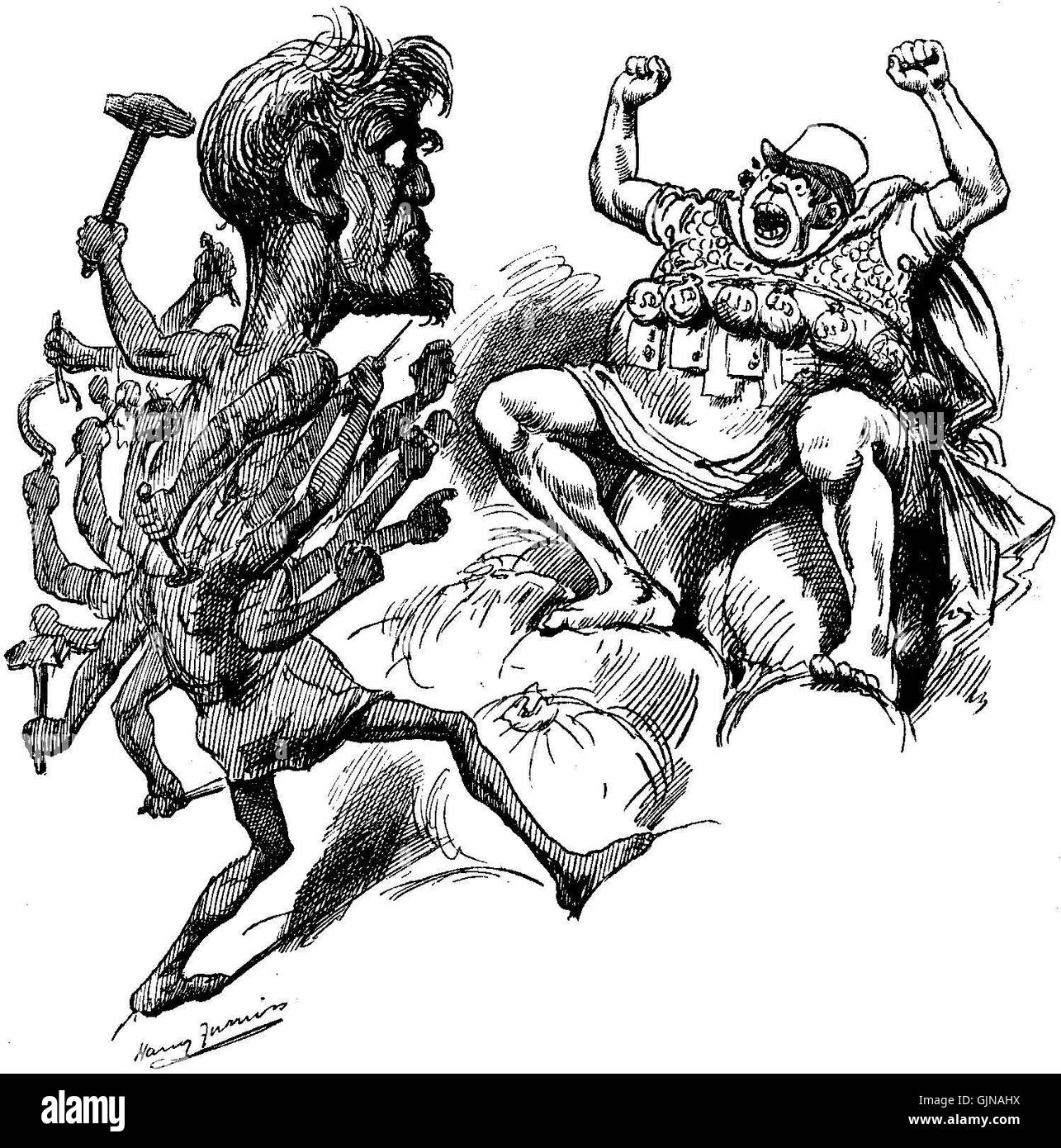 Titan dans la mythologie grecque Banque d'images noir et blanc - Alamy