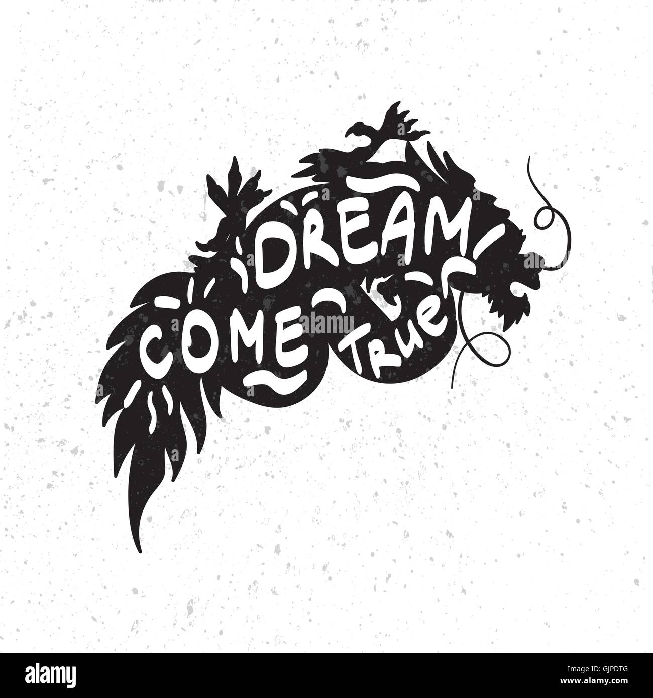 Oriental Dragon chinois isolés Feng Shui en symbole de l'Yin Yang. Rêve ...