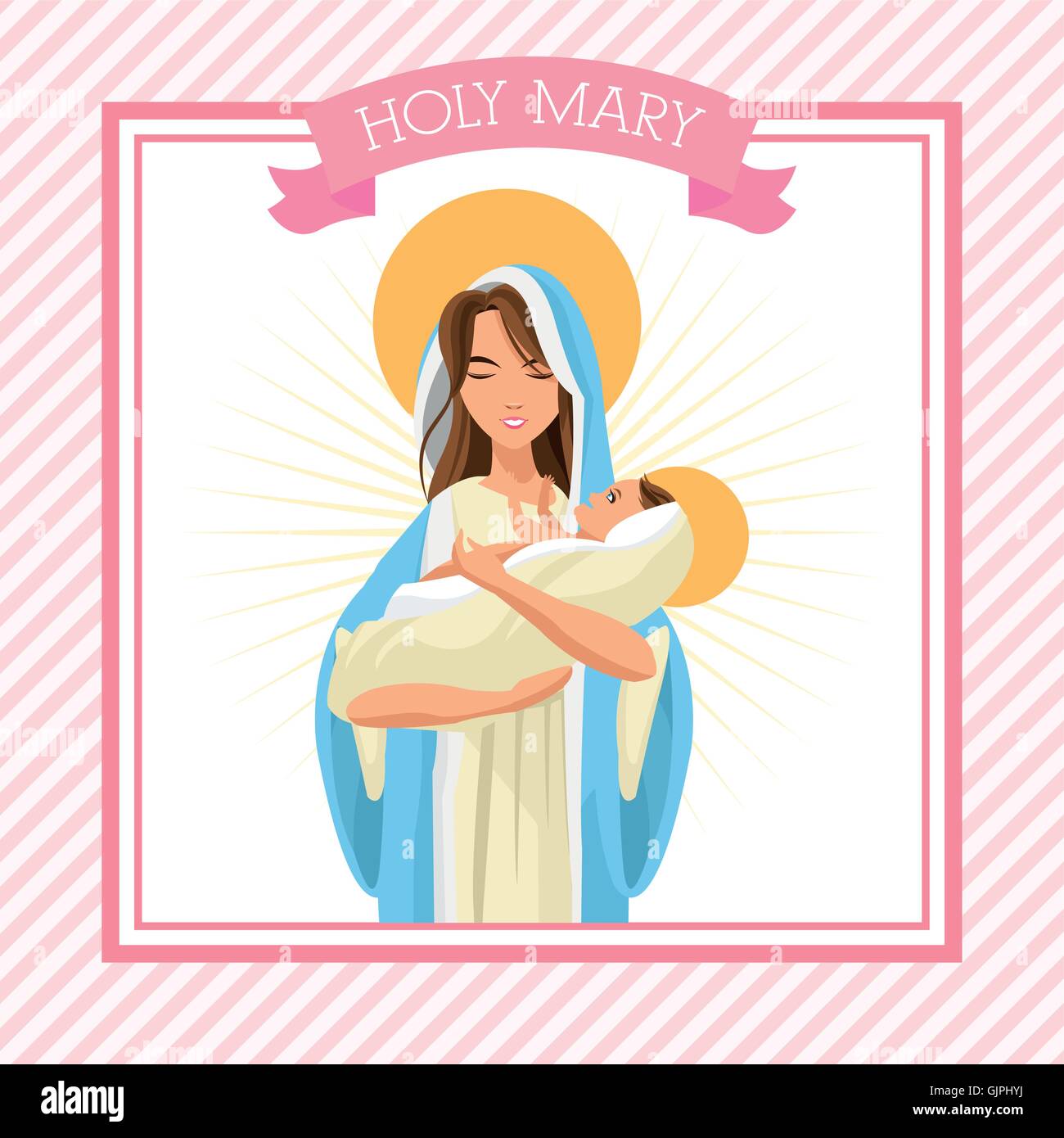 Sainte marie design dessin animé Image Vectorielle Stock - Alamy