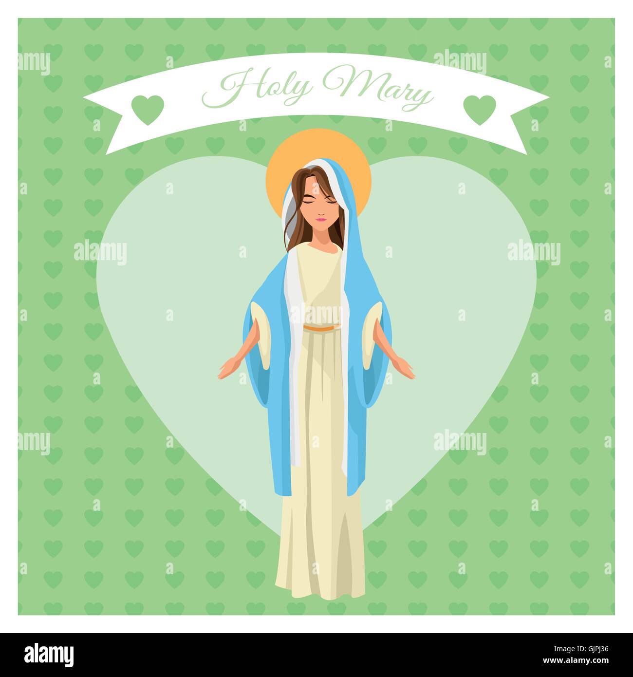 Sainte marie design dessin animé Image Vectorielle Stock - Alamy