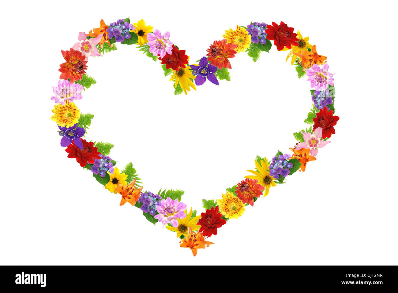 Fleurs de coeur Banque d'images détourées - Alamy