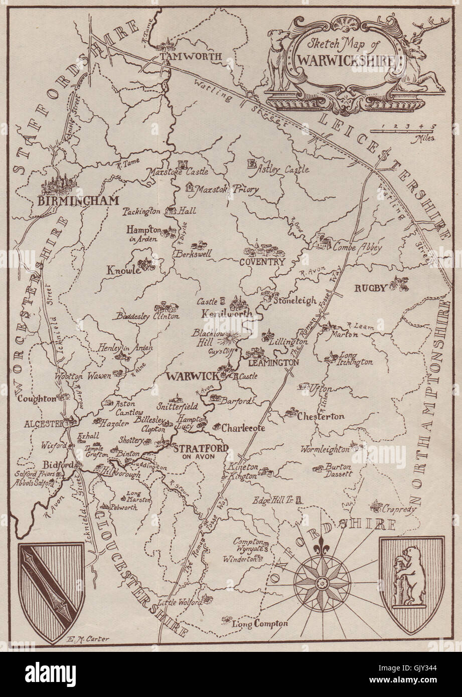 Carte des routes romaines Banque de photographies et d’images à haute ...