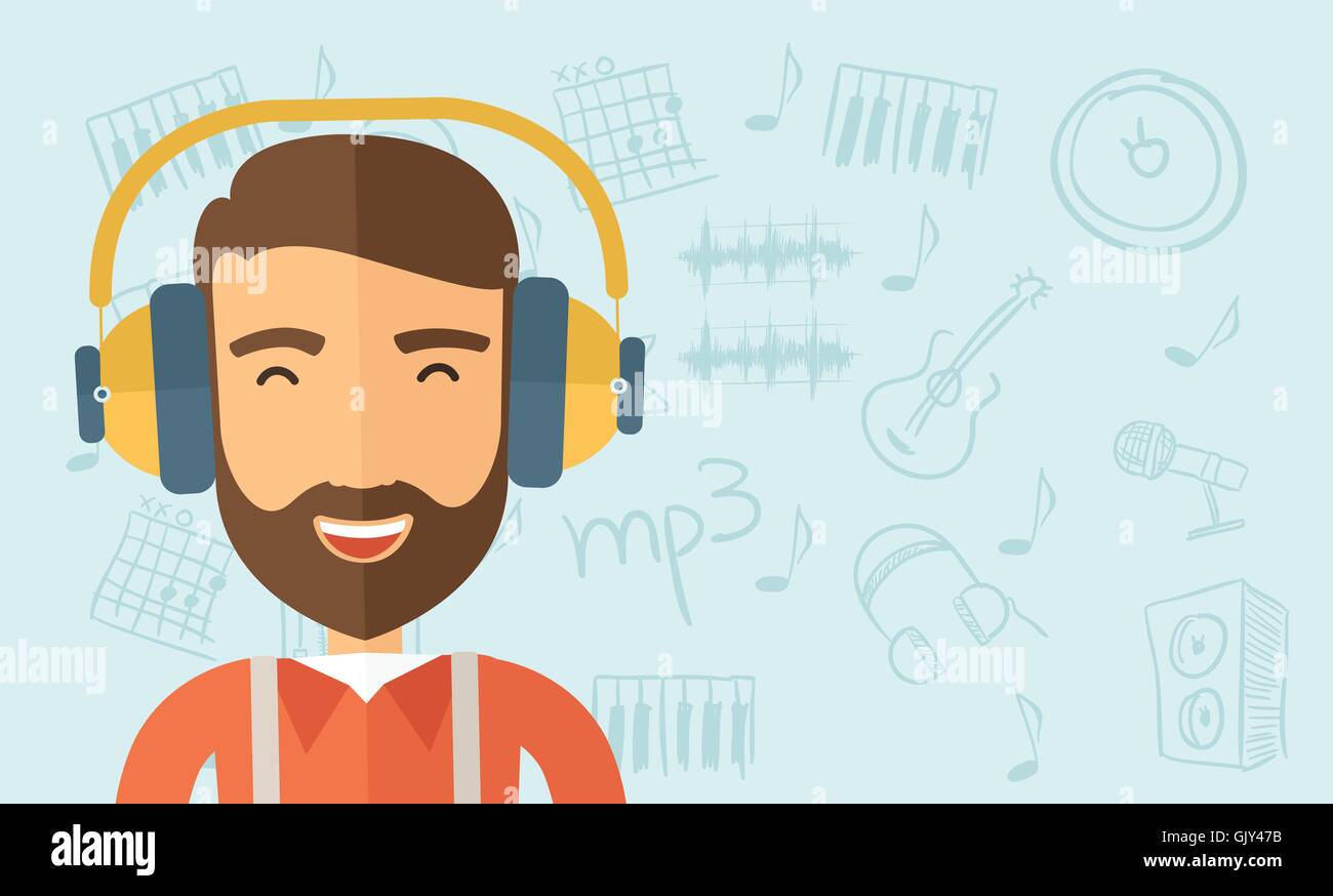 écouter de la musique Banque d'images vectorielles - Alamy