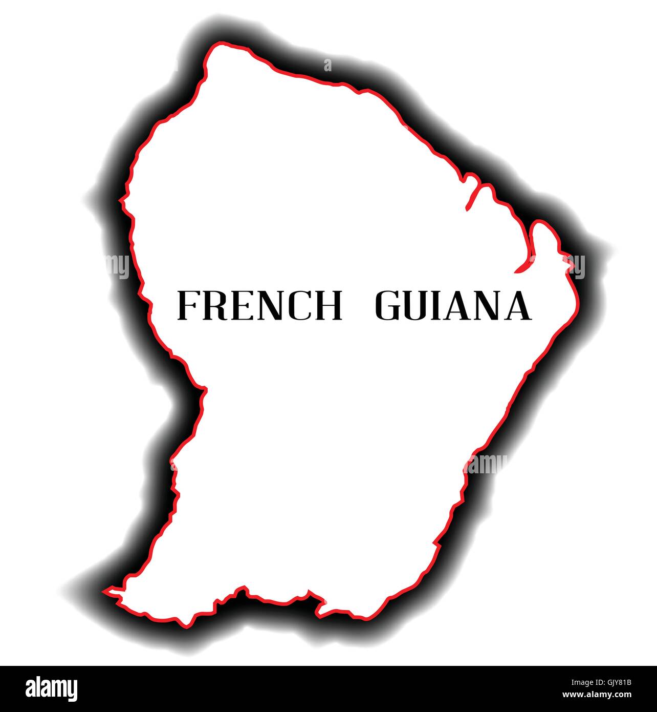 Carte de la guyane française Banque de photographies et d’images à ...