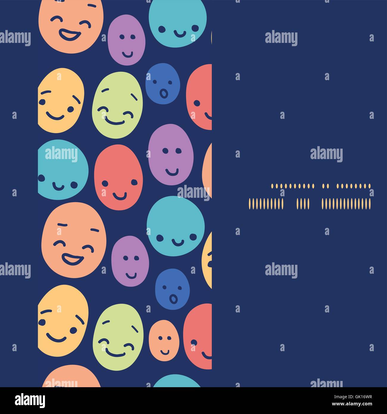 Seamless smiley face pattern funny Banque de photographies et d’images ...