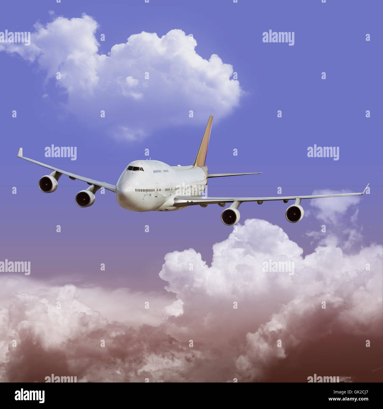 Avion avion de ligne avion jet jetiner jumbo avion de passagers Banque ...