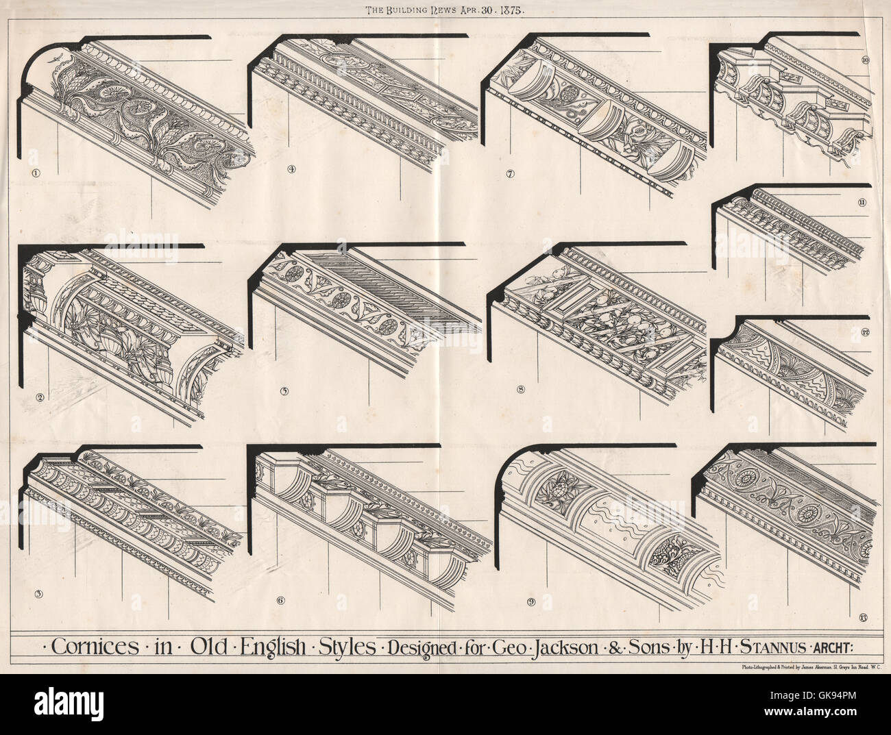 Corniches de bâtiments anciens Banque d'image et photos - Alamy