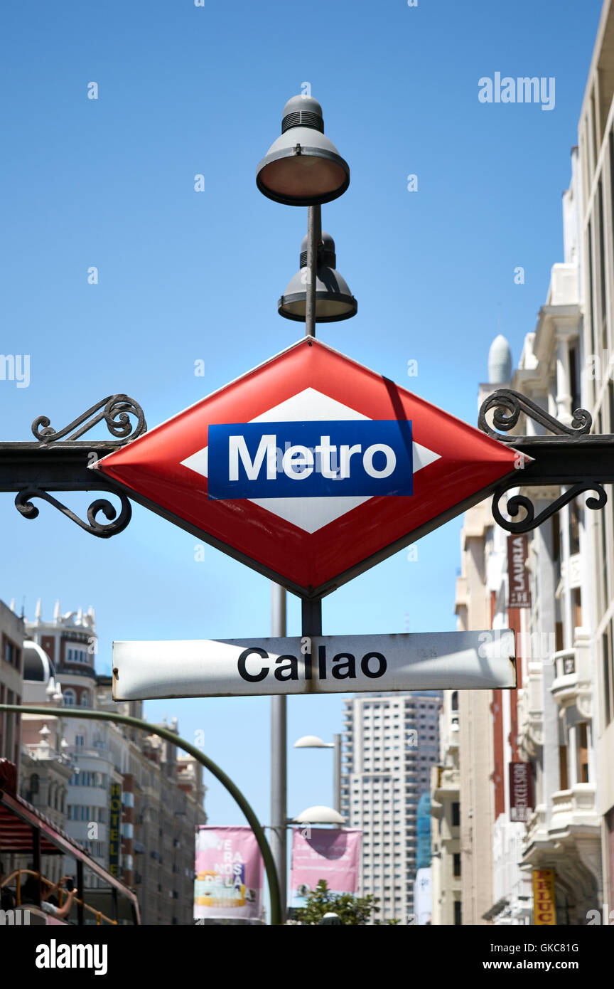La station de métro Callao Signe, Madrid, Espagne Photo Stock - Alamy