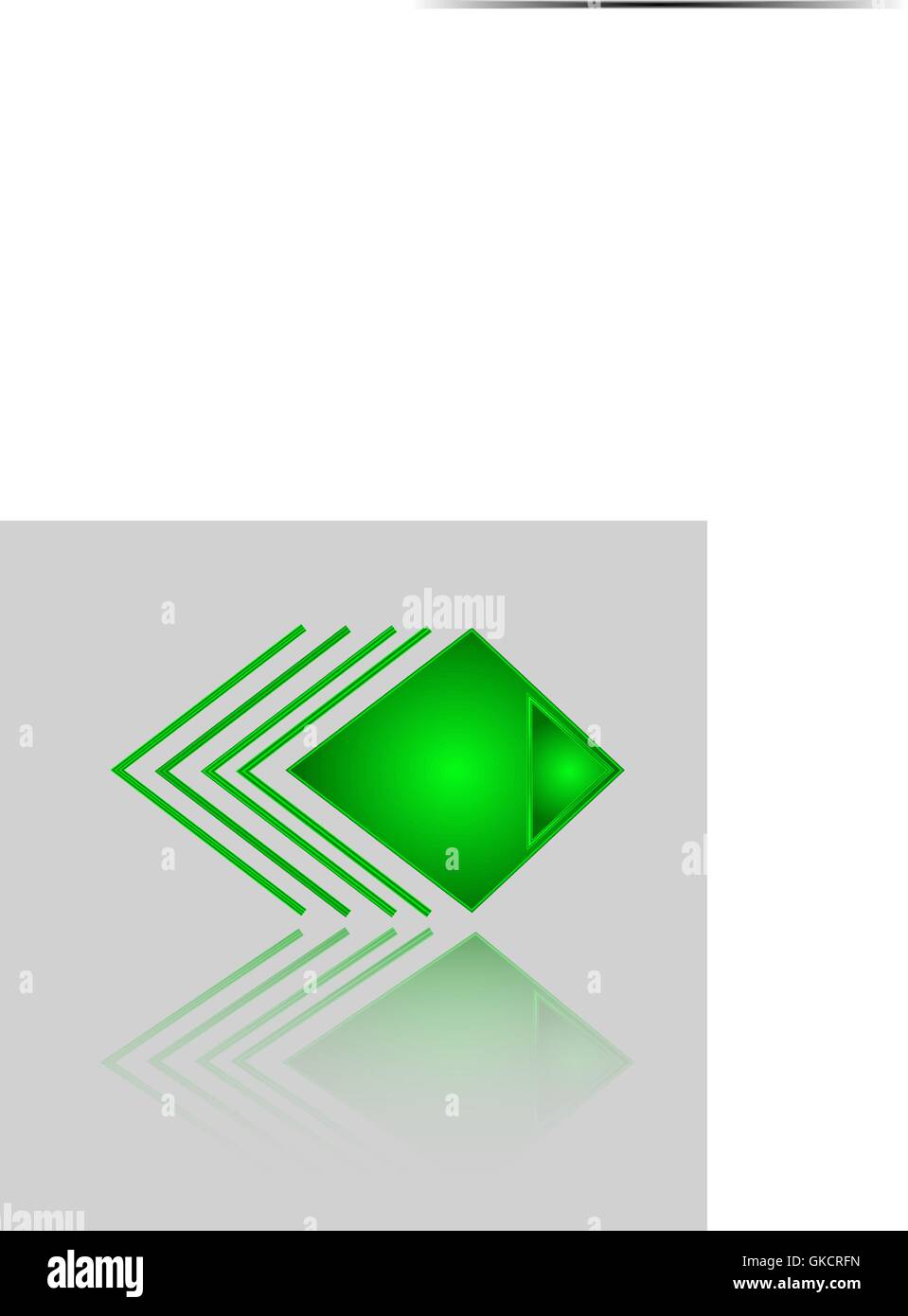 Triangle vert Banque d'images vectorielles - Alamy