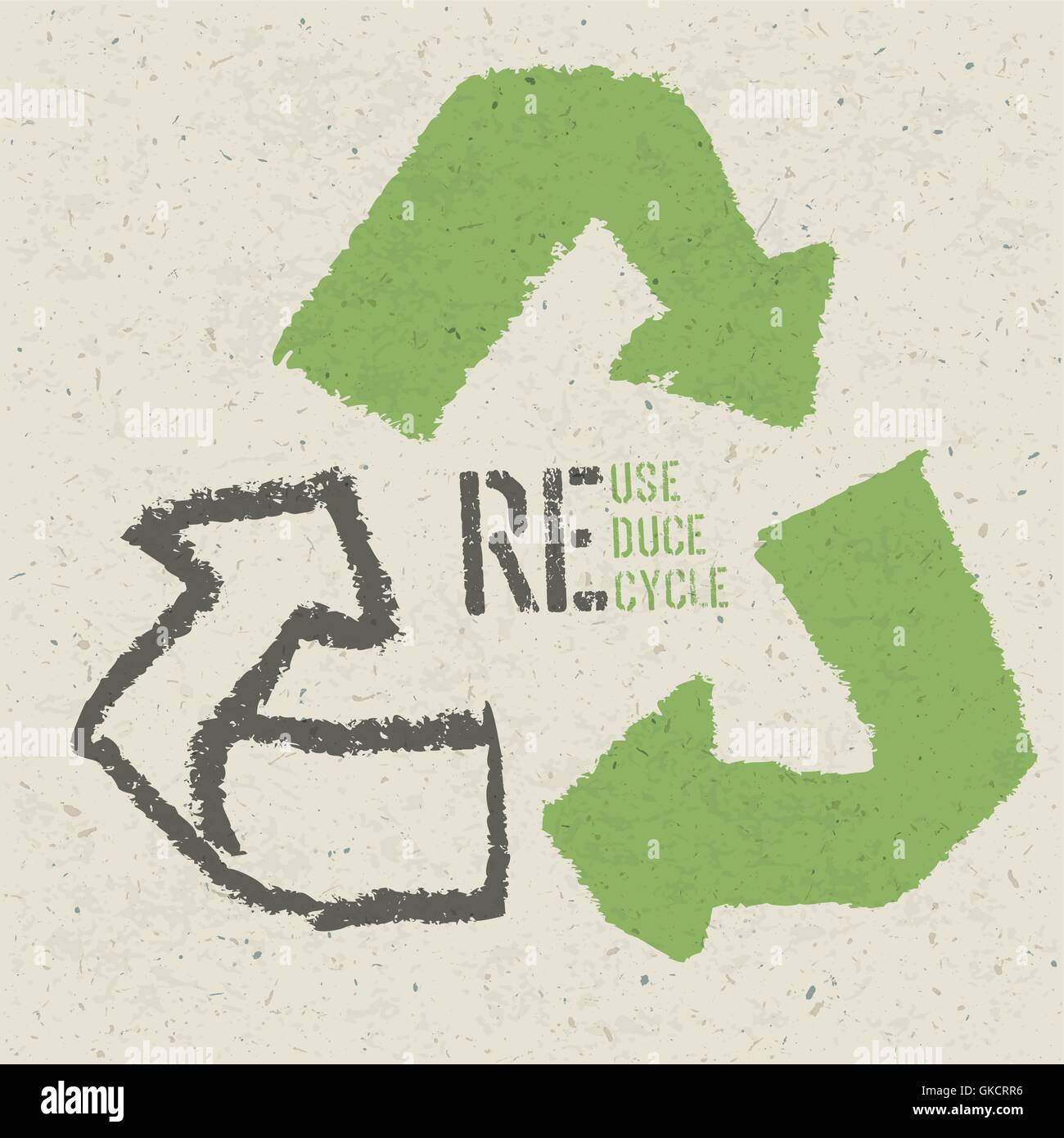 Reduce reuse recycle logo on Banque d'images vectorielles - Alamy