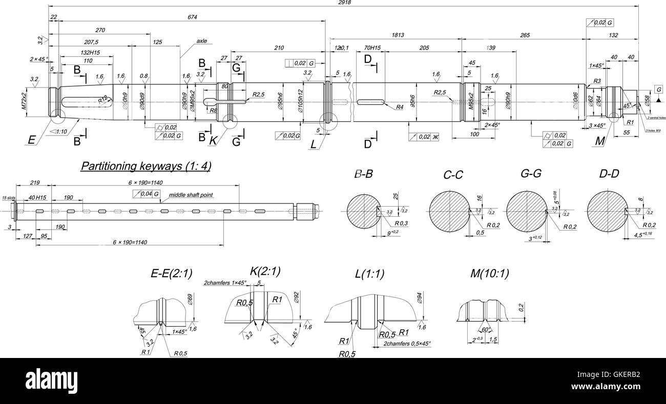 Rainures de clavette Banque d'images vectorielles - Alamy
