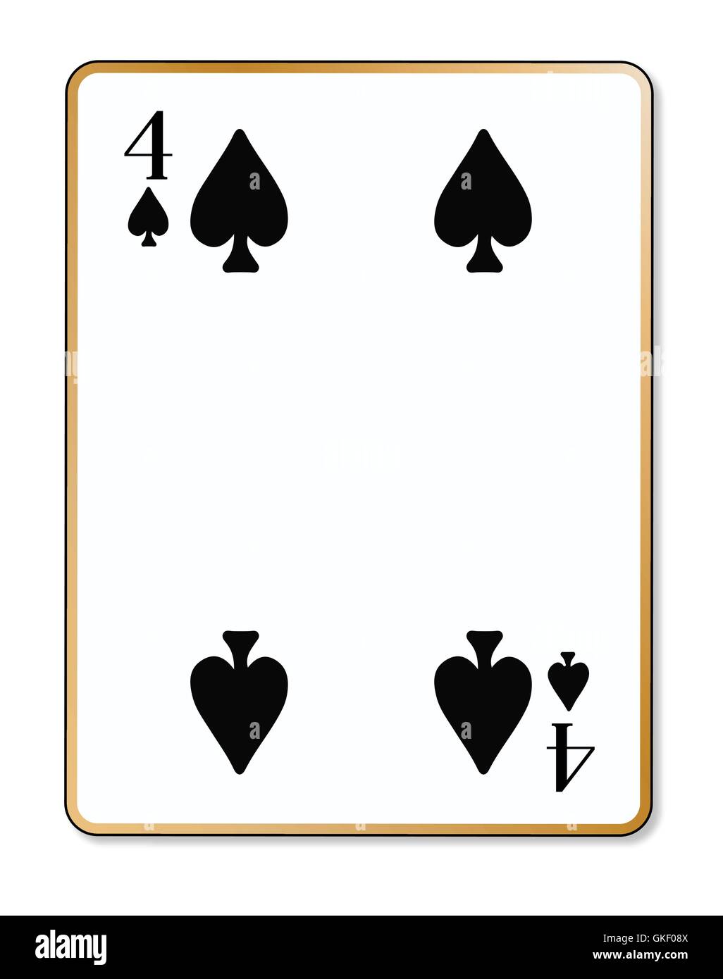 Quatre de pique Banque d'images vectorielles - Alamy