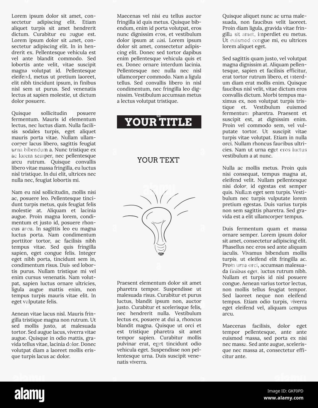 Colonnes de journaux Banque d'images vectorielles - Alamy