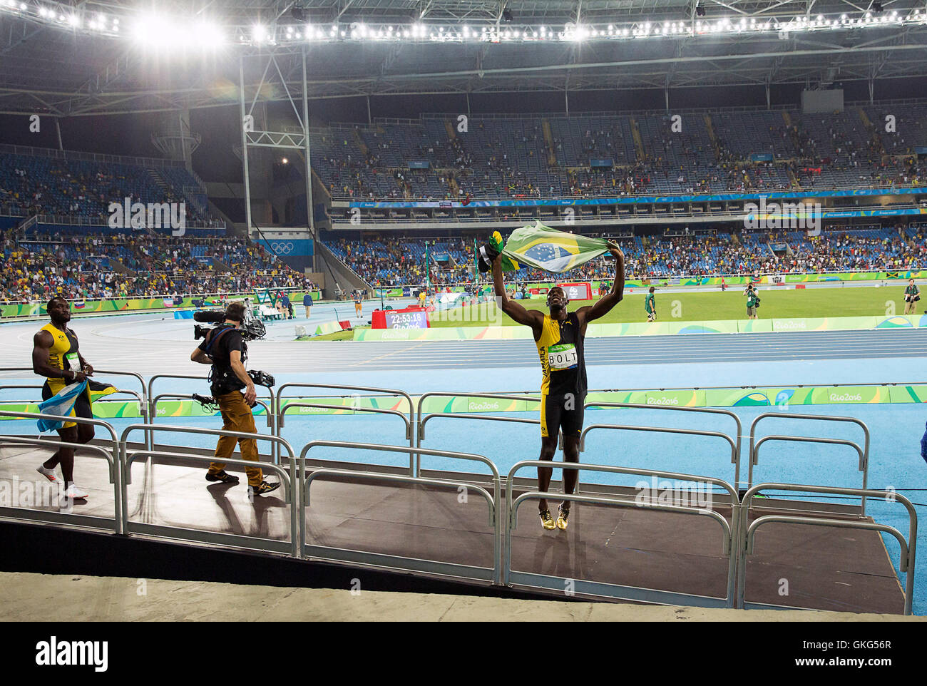 Rio de Janeiro, RJ, Brésil. Août 19, 2016. Athlétisme : Usain Bolt AUX ...