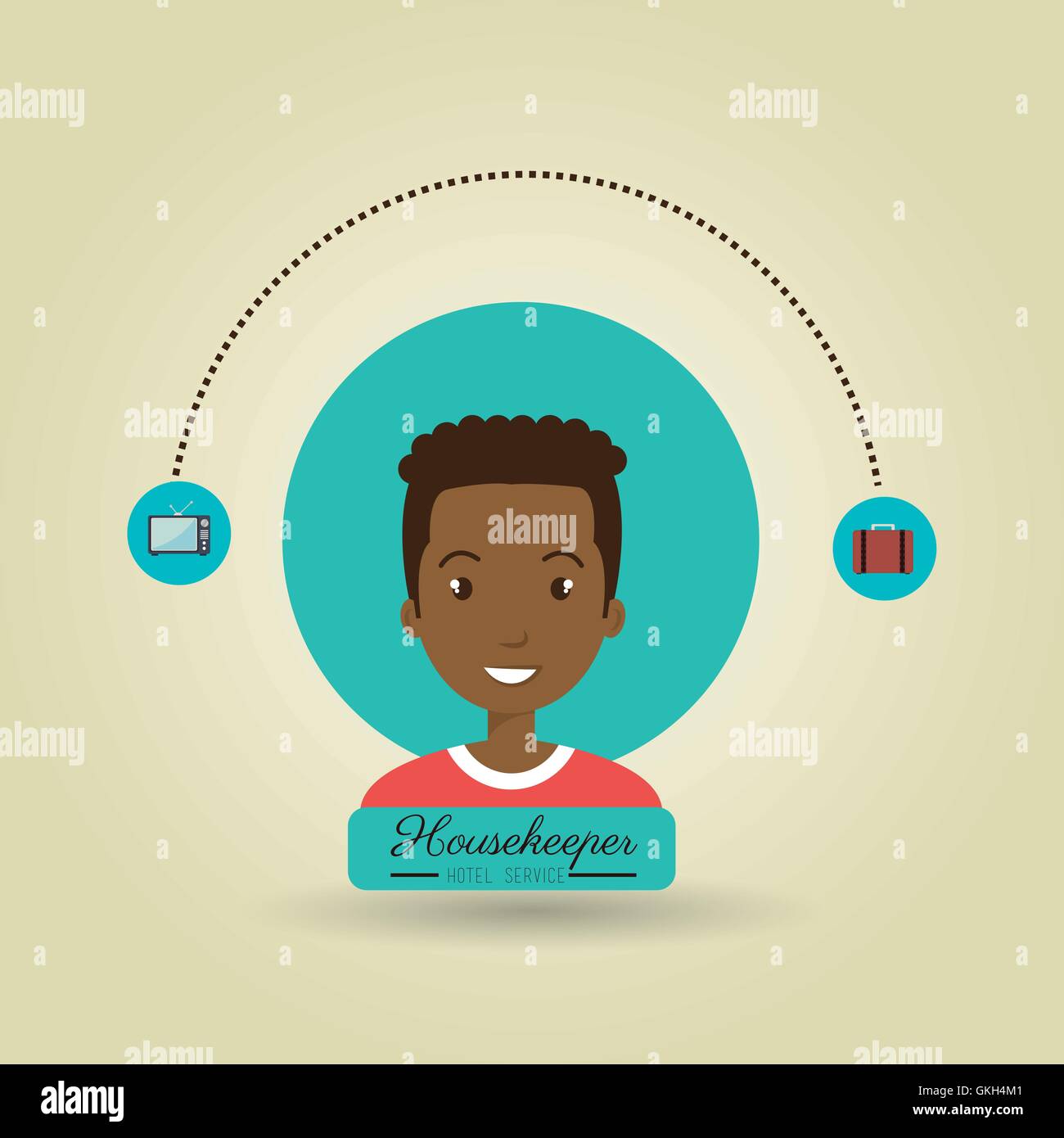 Personnes pictogramme femme de menage Banque d'images vectorielles - Alamy