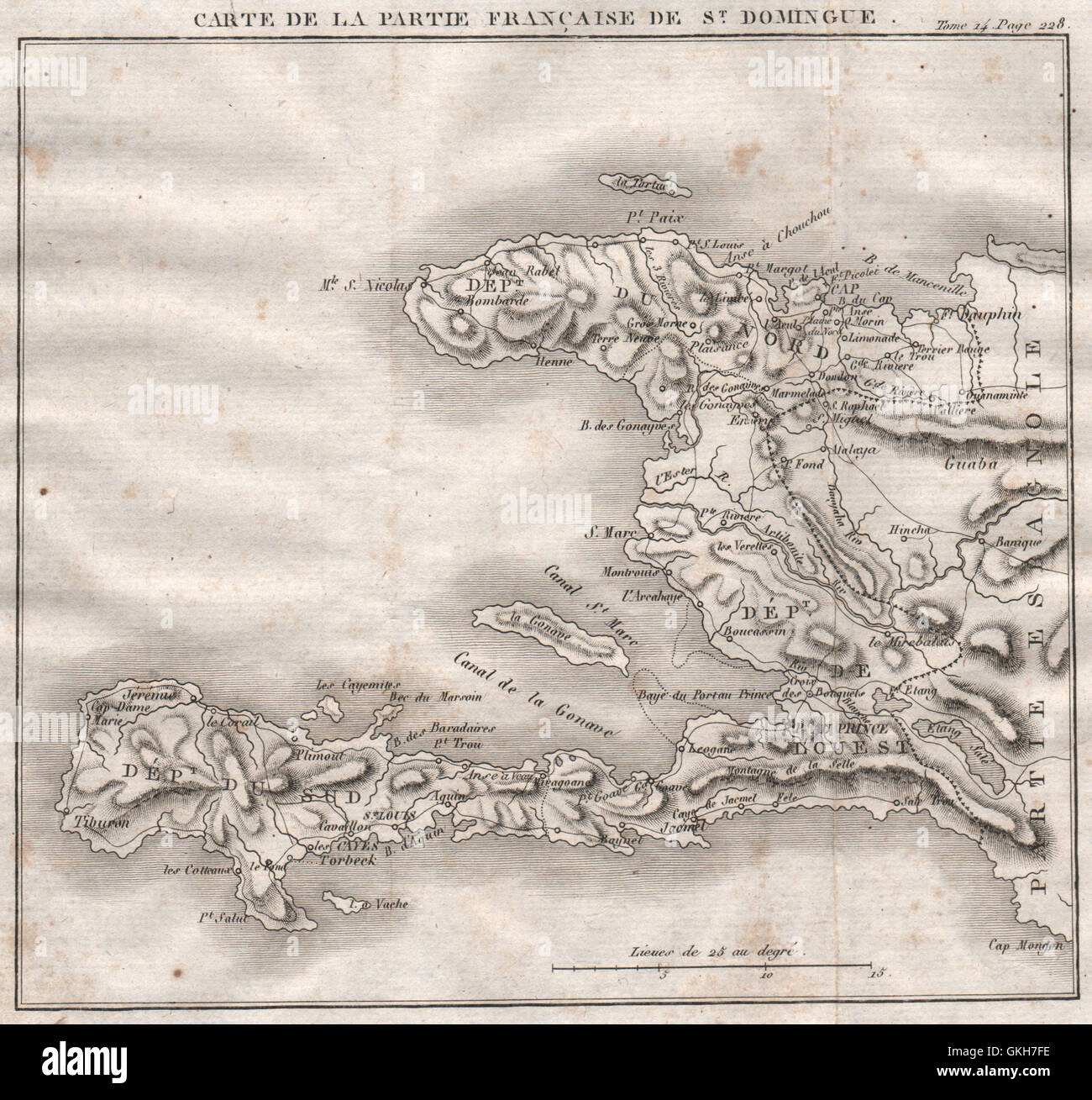 Mapa de la hispaniola 1821 Banque de photographies et d’images à haute ...