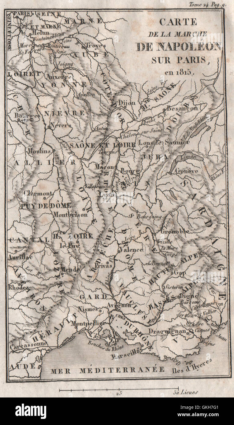 Napoleon map Banque de photographies et d’images à haute résolution - Alamy