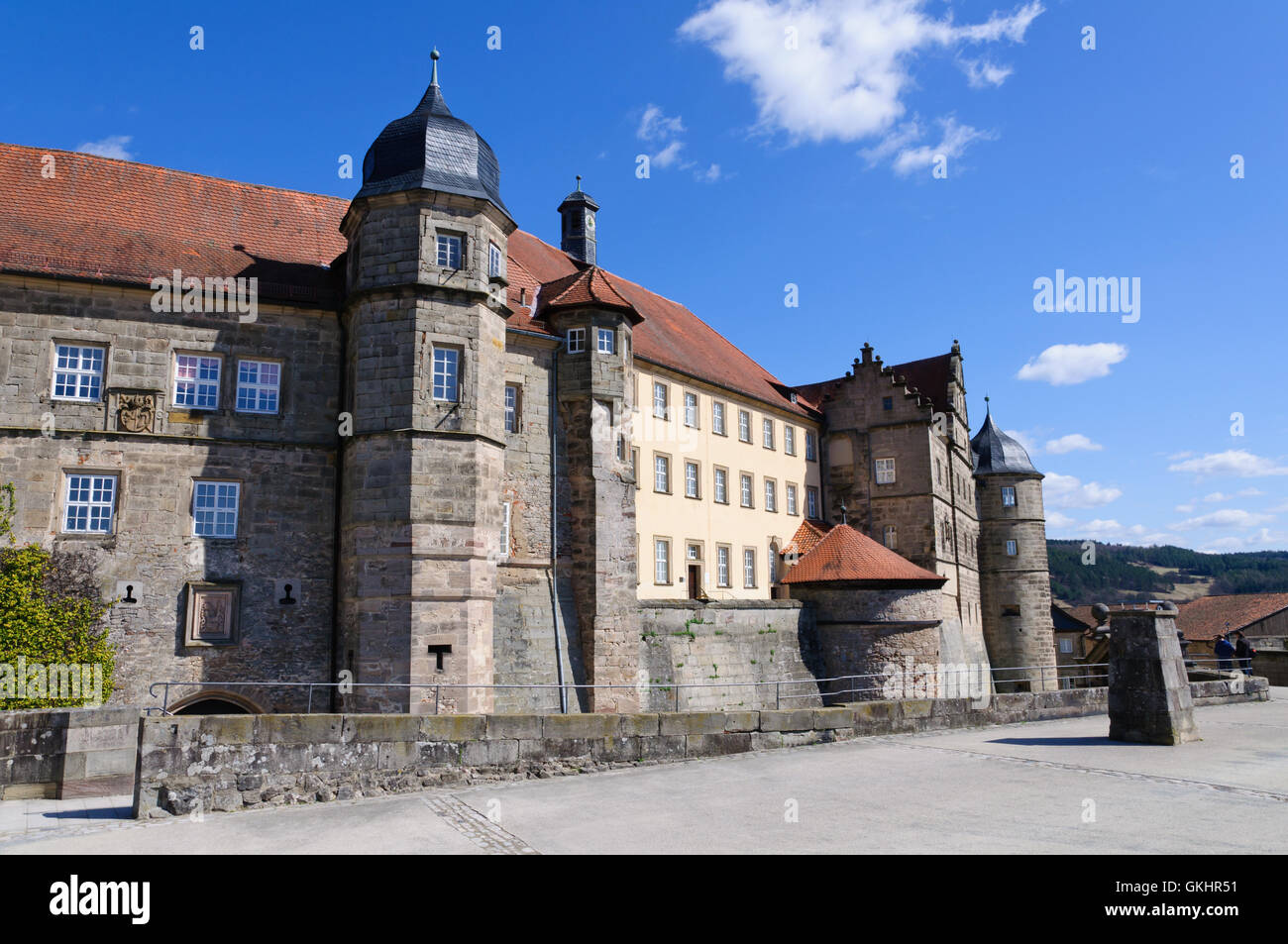 Vieille ville de kronach avec la forteresse de rosenberg Banque de ...