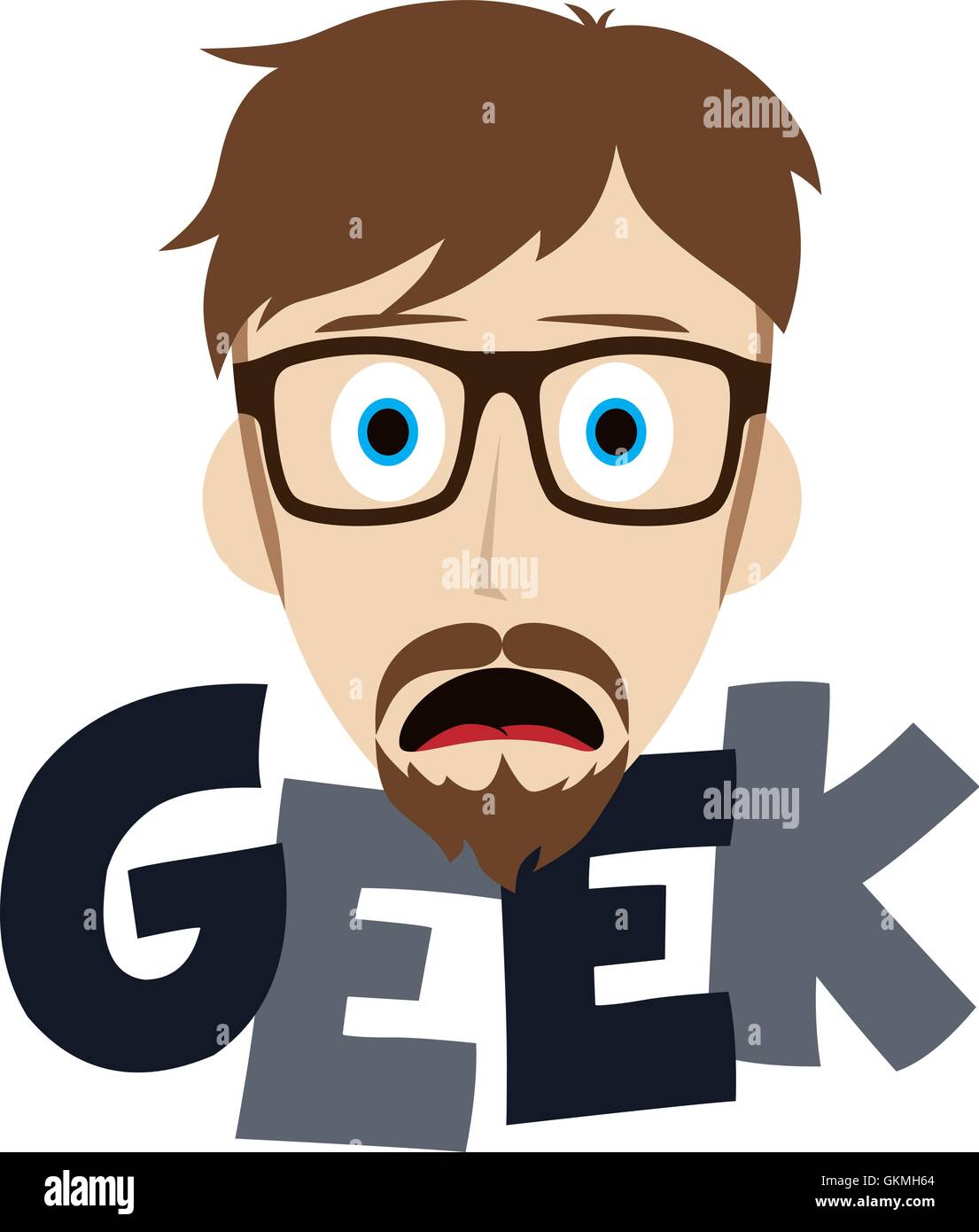 Geek boy Banque d'images vectorielles - Alamy