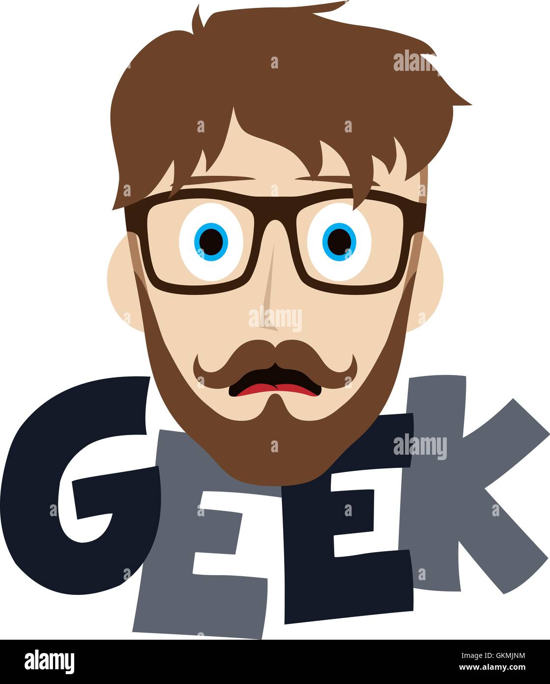 Geek boy Banque d'images vectorielles - Alamy