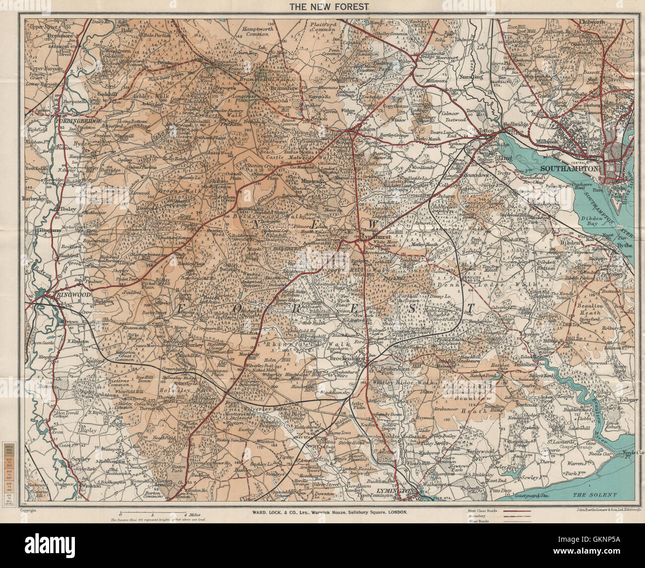 Carte de lymington Banque de photographies et d’images à haute ...