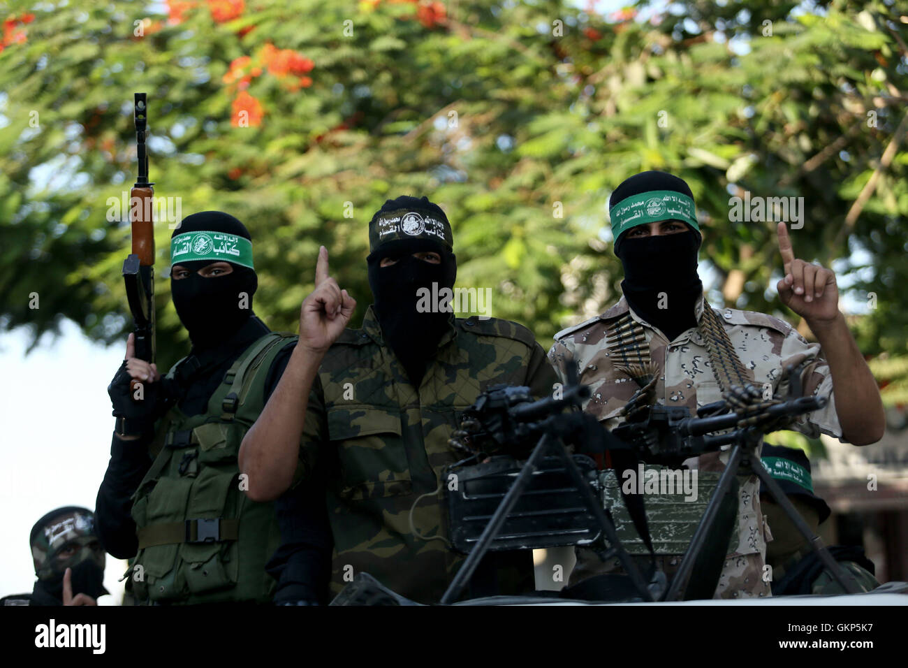 Rafah, dans la bande de Gaza, en Palestine. Août 21, 2016. Des membres ...