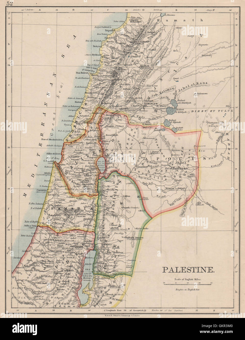 La PALESTINE. La Judée Samarie Galilée Perea Phoenicia Décapole ...